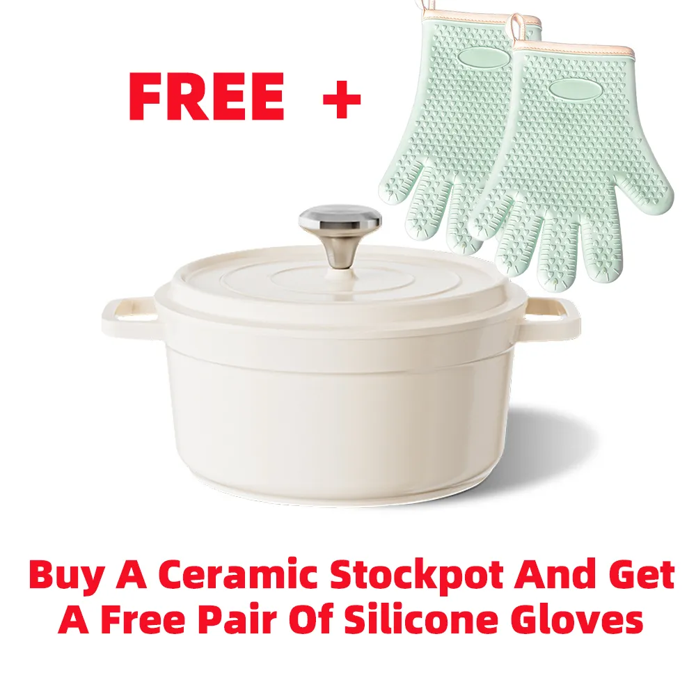 Ceramic Enamel Stock Pot With Lid Non stick Saucepan Casserole Nonstick Ceramic Enamel Stock Pot With Lid Non stick Saucepan Casserole Nonstick