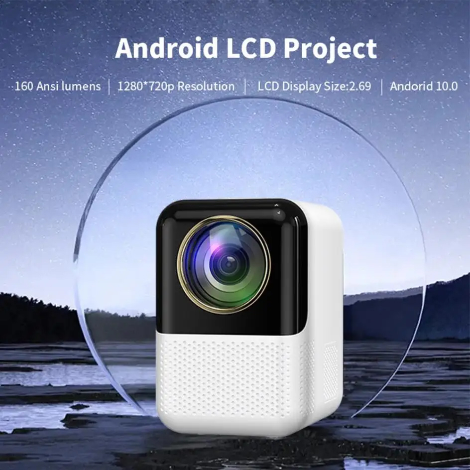 Intelligent Bluetooth Projector LED Home Office Projector 2 69 inch Intelligent Bluetooth Projector LED Home Office Projector 2 69 inch