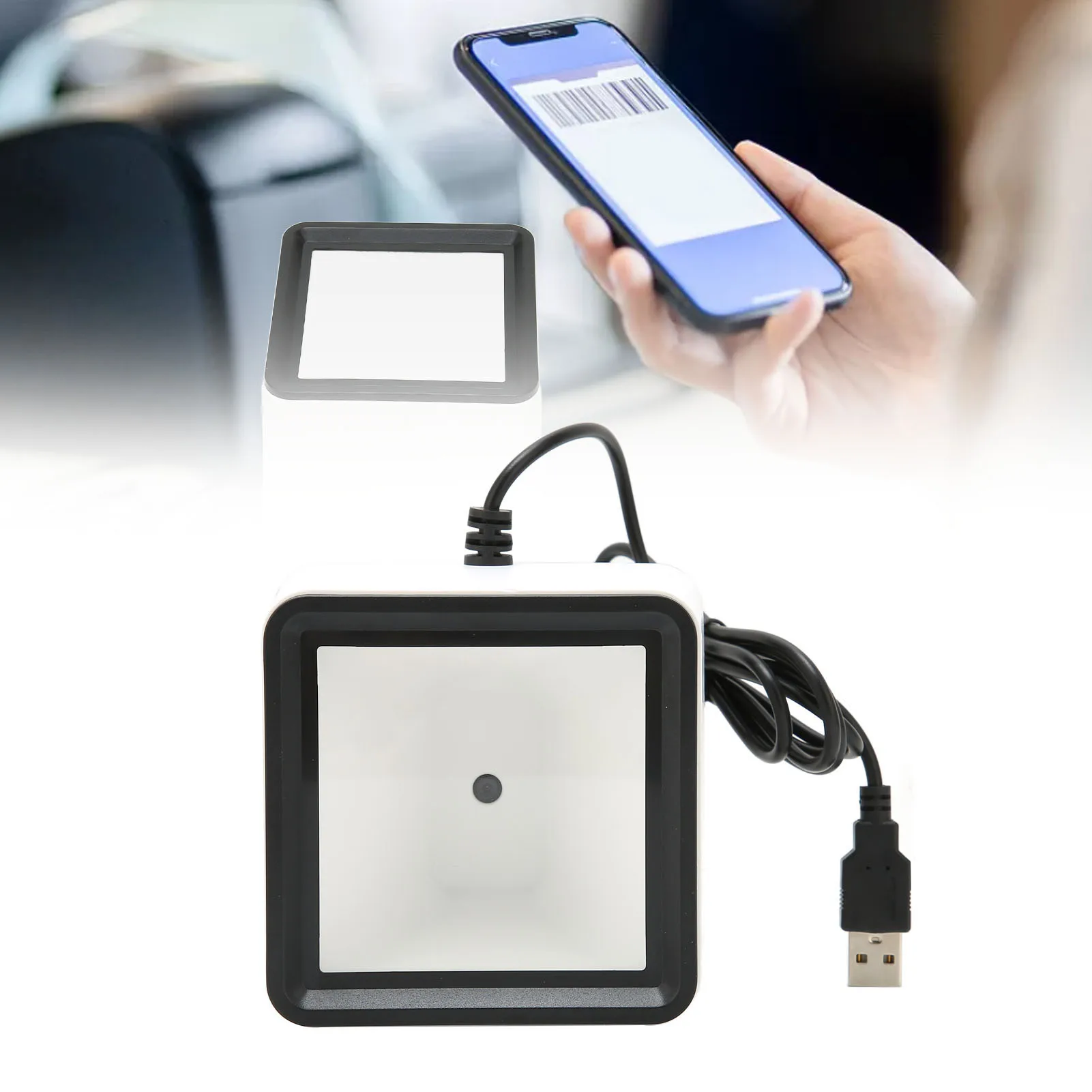 Portable All Around Hands Free Desktop Barcode Scanner For Mobile Payments