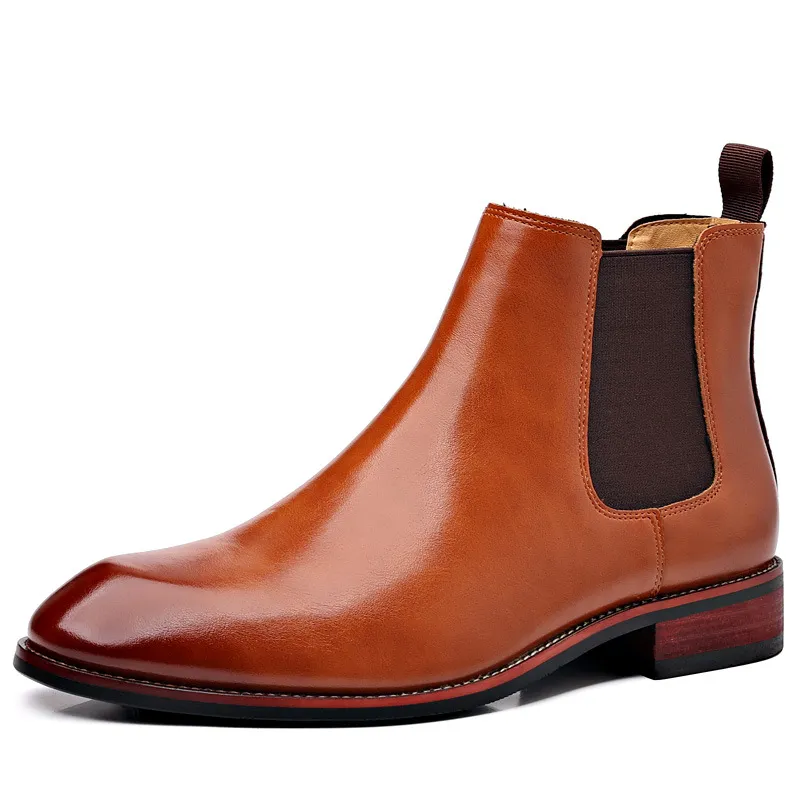 Men's Retro Boots Mens Fashion Leather Ankle Boots Men Style Short ...